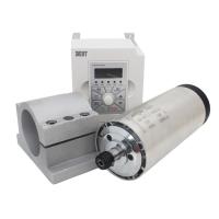 China Inverter Drive 1.5KW Air Cooled Spindle Motor Round Type 24000rpm 400HZ for Woodworking Engraving and Milling for sale