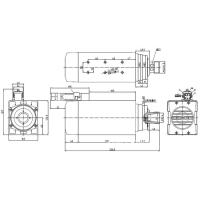 China 220v / 380v Fan Cooling 4.5kw 300hz ER32 Square Air Cooled Spindle Motor for CNC Router for sale