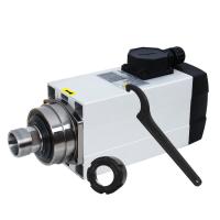 China 220v / 380v Fan Cooling 4.5kw 300hz ER32 Square Air Cooled Spindle Motor for CNC Router for sale