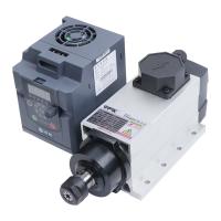 China 400Hz YFK80*73-2.2 2.2KW Air Cooled Square Spindle with Flange CNC Router Motor Kit for sale