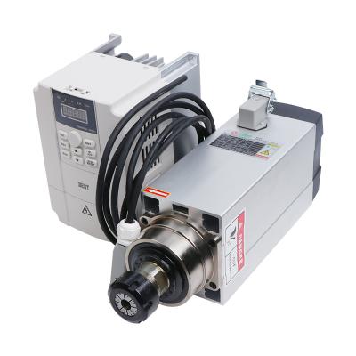 China 6KW Air-Cooled Square Spindle Motor for Woodworking Carving Machine 220V/380V 18000rpm for sale