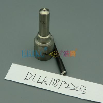 China DLLA118P2203 Fuel Injector Nozzle 0.15mm 6 Hole 118° for Bosch Common Rail for sale