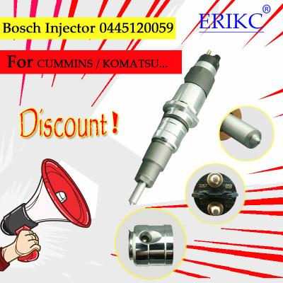 China 0445120059 BOSCH Common Rail Fuel Injector 0 445 120 059 for Komatsu Cummins 600g for sale