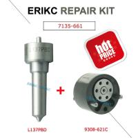 China ERIKC L137PBD Diesel Injector Repair Kit 33801-4X810 Control Valve 9308-621C Nozzle DSLA 158 FL 137 for sale