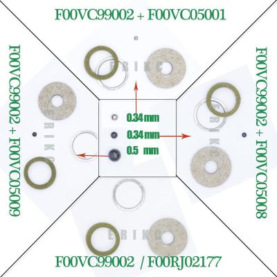 China ERIKC F00VC99002 F00VC05001 BOSCH Common Rail Injector Repair Kit Steel Ball Set 2pcs for sale