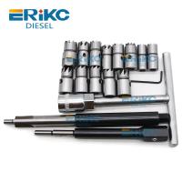 China 17PCS Fuel Injector Puller Removal Tool Kit Diesel Injector Seat Cutter Cleaner Set for Universal Injector Cleaning for sale