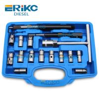China 17PCS Fuel Injector Puller Removal Tool Kit Diesel Injector Seat Cutter Cleaner Set for Universal Injector Cleaning for sale