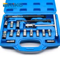 China 17PCS Fuel Injector Puller Removal Tool Kit Diesel Injector Seat Cutter Cleaner Set for Universal Injector Cleaning for sale