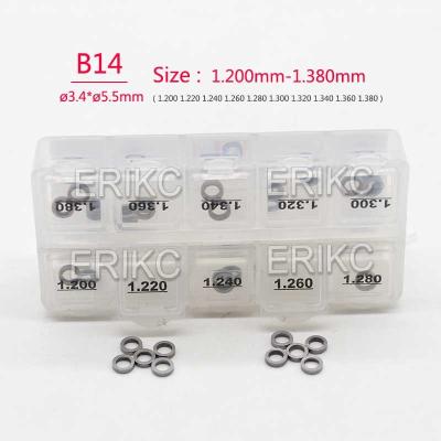 China ERIKC B14 Diesel Fuel Injector Washers 100 Piece Set 1.20mm-1.58mm For BOS Common Rail Injectors for sale