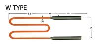 China W-Type MoSi2 Heating Element 3-12mm Diameter 100-1000mm Length for High Temperature Furnaces for sale