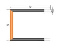China M Type SiC Heating Element 12mm Diameter 300mm Length for High Temperature Furnace for sale
