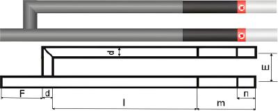 China G Type SiC Heating Elements 1600°C 3.5kW High Temperature Silicon Carbide Rod for sale