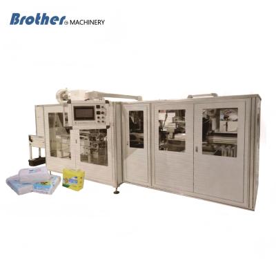 China 40-46 Bags/Min Turn Table Auto Sanitary Napkin Packing Machine For Pull Up Pants Baby Diaper Pet Pad for sale