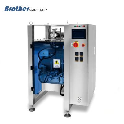 China 80 Bags/Min  Small Size Pillow & 3 Or 4 Pouch Vertical Form Fill And Seal Packaging Machines For Candies Chips Nuts for sale