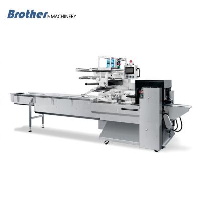 China Flow Wrapper For Bread Pastries Biscuits Chocolate Bars/Blocks Horizontal Wrapping Machine for sale