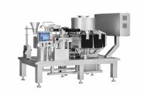 China Automatic Rotary Premade Pouch Packing Machine with 55 bags/min Speed, 10-Station Vacuumizing, and 120–300 mm Pouch Length for sale