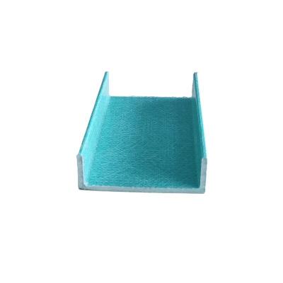 China Platform FRP/GRP Pultruded Structural U/C Strut Channel Fiberglass Rectangular Hollow Tube for sale