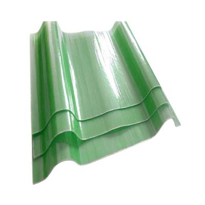 China Green Corrugated Fiberglass Roofing Panels for sale