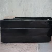 China Black Fiber Glass Fiberglass Planter Box Flower Pot for sale