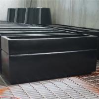 China Black Rectangular Fibreglass Planter Rectangle Box for sale