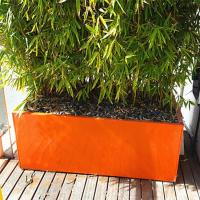 China Rectangular Fiberglass Planter Flower Pot Large for sale