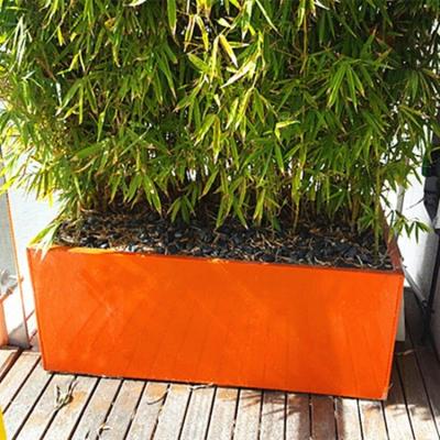 China Rectangular Fiberglass Planter Flower Pot Large for sale