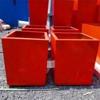 China Square FRP Fiberglass Planters Flower Box Pot Outdoor for sale