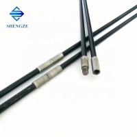 China Black Flexible Foldable Telescopic Party Tent Poles Support Rod with Plastic Cap for sale