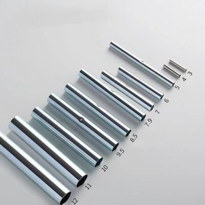 China Metal Ferules Tube for Tent Pole Connector Ferrule Galvanized Tent Pole Fitting for sale