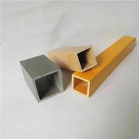 China Large Pultruded Square High Strength FRP GRP Glassfiber Fiberglass Hollow Section Tube Pipe Rod Pole Anti UV Aging Grade a for sale