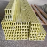 China High Strength FRP/GRP Fiberglass Fiber Glass Plastic Pultruded Rectangle Tube Pipe Profiles for Window Frame/Handrail/Railing Building Material for sale