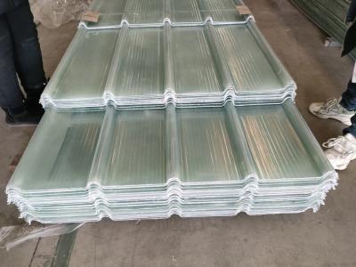 China Fiberglass Trapezoidal Transparent Roof Tile GRP for sale