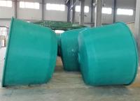 China FRP Fiber Glass Round Cylindrical Fish Tank Conical Bottom for sale