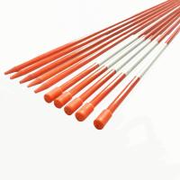 China Fiberglass Solid Driveways Rod Orange Reflective FRP Snow Pole for sale