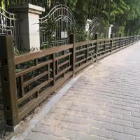 China Fiberglass Wood Grain Texture Handrail Roadside Guardrail Park Bench for sale