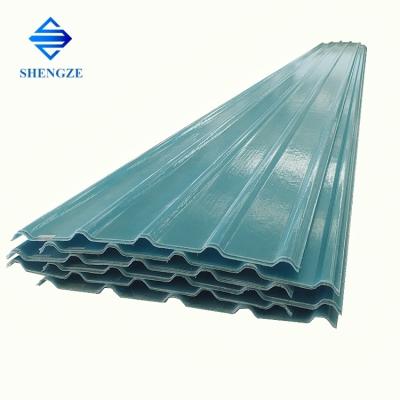 China Uvproof Fiberglass Plastic Roof Sheet GRP Translucent Corrugated Tiles for Building Workshop for sale