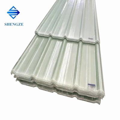 China FRP Roof Tile Fiberglass Transparent Roofing Sheet GRP Corrugated Sheet for Greenhouse Building Material for sale