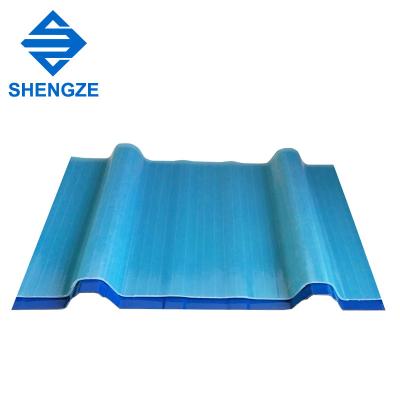China Anti 2.5mm Fiberglass Roofing Sheet Corrugated Plane Skylight for sale