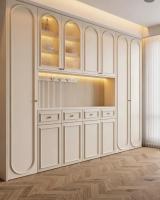 China Classic White Routed Wardrobe Panels with Open Console for sale