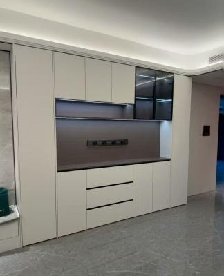 China Modern Minimalist Integrated Sideboard & Coffee Bar Cabinet Unit for sale