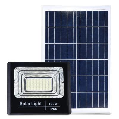 China 100W Solar LED Flood Light IP65 Waterproof Aluminum Outdoor Security Light with Remote Control for sale