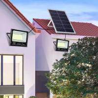 China 100W Solar LED Flood Light IP65 Waterproof Aluminum Outdoor Security Light with Remote Control for sale