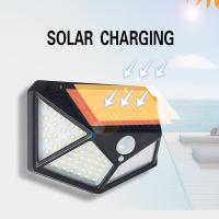 China Monocrystalline LED Solar Wall Light 130mm ABS Waterproof Garden Lamp Motion Sensor for sale
