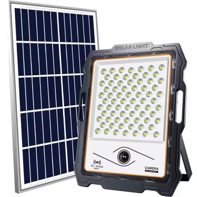 China Solar LED Flood Light 200W with CCTV Camera 1080P IP67 Waterproof Remote Control 2.4G WiFi for sale