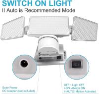 China Solar Powered LED Flood Light 28W 120V AC Outdoor Security Lamp with Motion Sensor IP65 100 Degree for sale