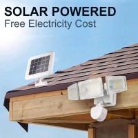 China Solar Powered LED Flood Light 28W 120V AC Outdoor Security Lamp with Motion Sensor IP65 100 Degree for sale