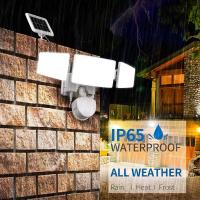 China Solar Powered LED Flood Light 28W 120V AC Outdoor Security Lamp with Motion Sensor IP65 100 Degree for sale