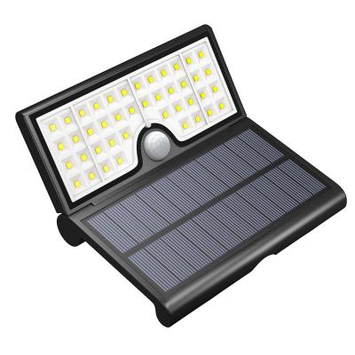 China 150lm/W Foldable Solar Street Light IP65 42 LEDs 6-8H Charging Motion Sensor for sale