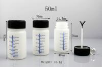 China Hdpe Viscous Plastic Bottle With Brush 50ml Plastic Round Bottle for sale