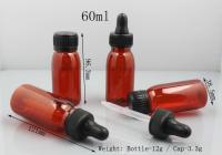 China Silicone PP 60ml Dropper Medicine Bottle Essential Oil Drops Per Ml for sale